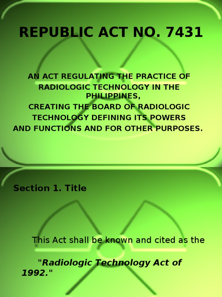 RA.7431 | Radiology | Radiography