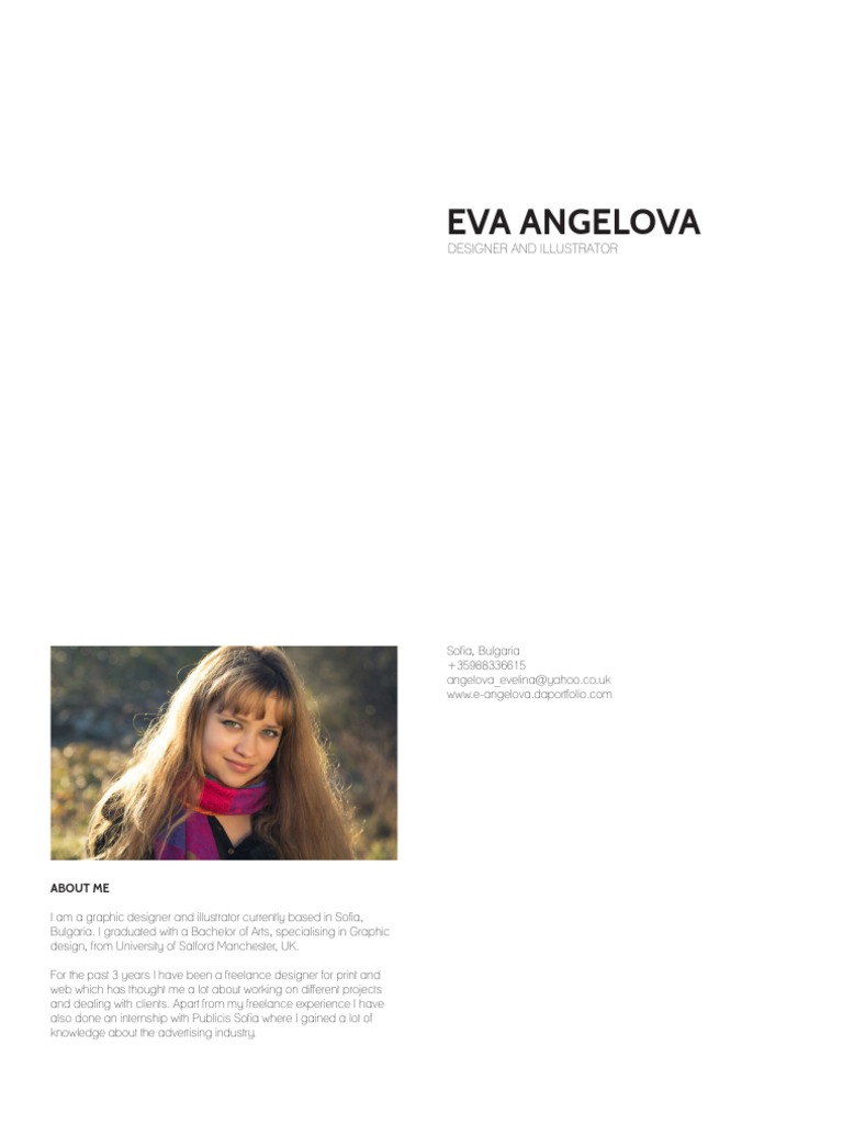 Portfolio Eva Angelova | PDF | Graphic Design | Communication Design