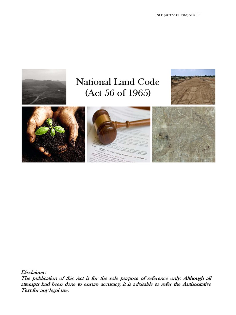 National Land Code 1965 (Act 56) (Malaysia) | PDF | Lease | Surveying
