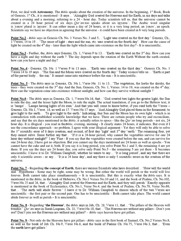 Scientific Errors in the Bible Explained | PDF | Ezra | Religion And Belief