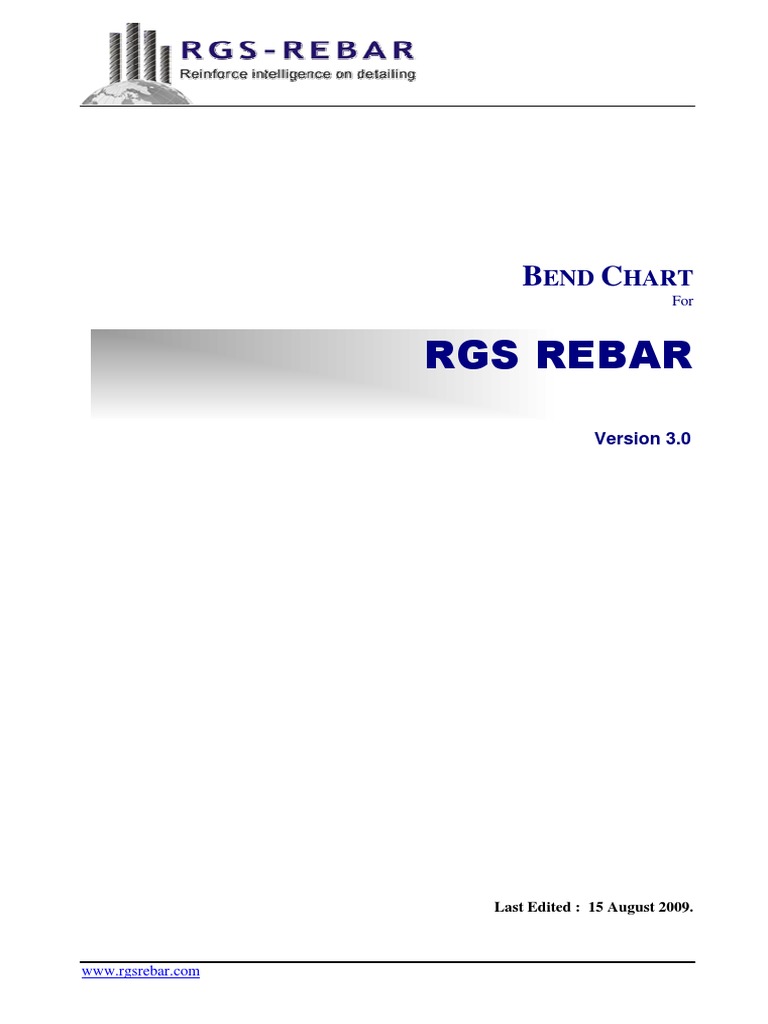 Rebar Bending Chart Overview | PDF