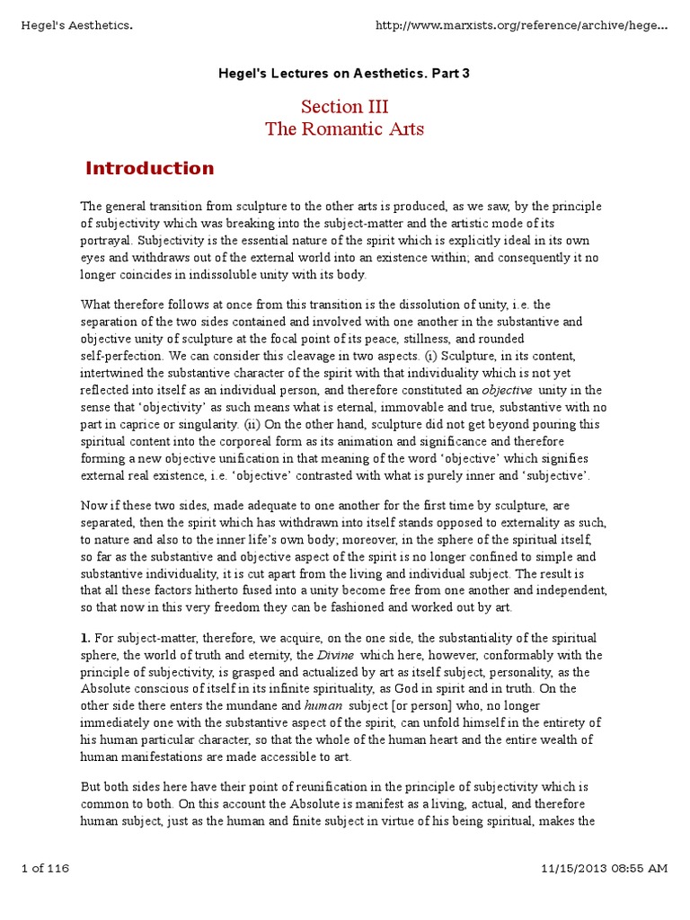 Lectures on Aesthetics - Part 3 | Paintings | Aesthetics