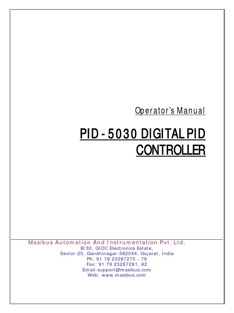 Pid - 5030 Digital Pid Controller: Operator's Manual | PDF | Relay | Parameter (Computer ...