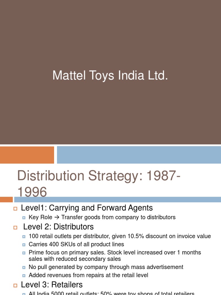 Matel Toys | PDF | Retail | Sales