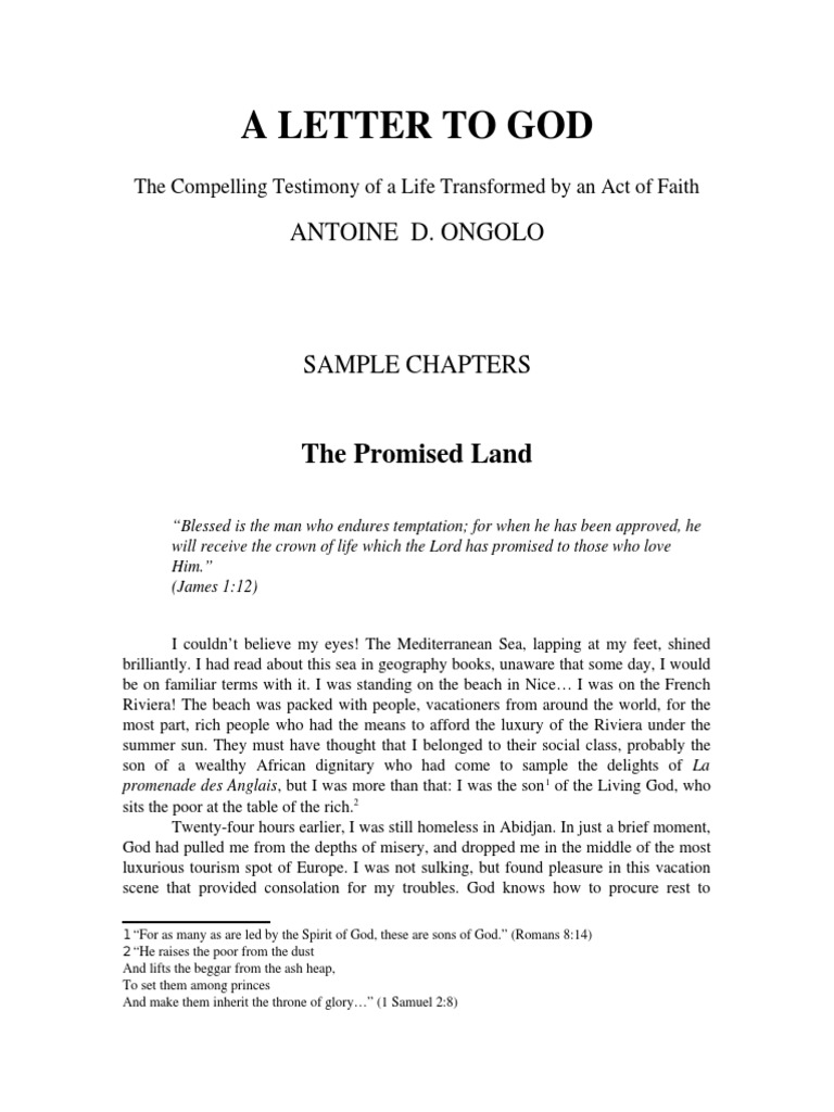Preview of A Letter To God | PDF | Paris | Internship