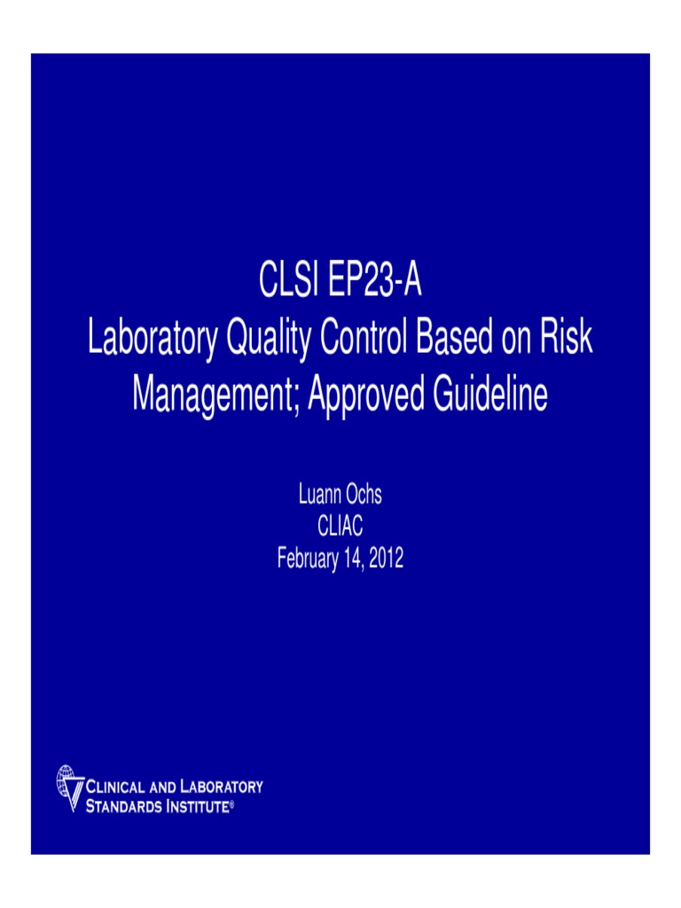 Thank You! Clsi Ep23-A | PDF | Risk Assessment | Risk