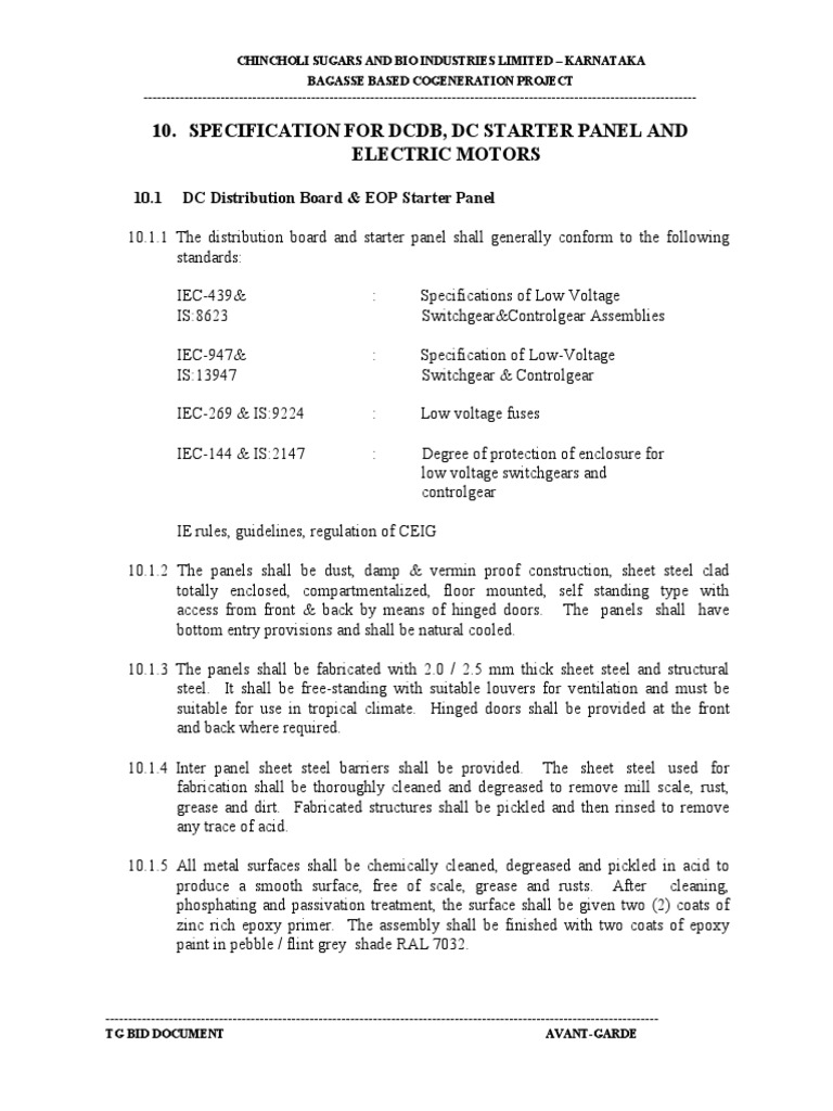 Specification For DCDB | PDF | Electrical Engineering | Electricity