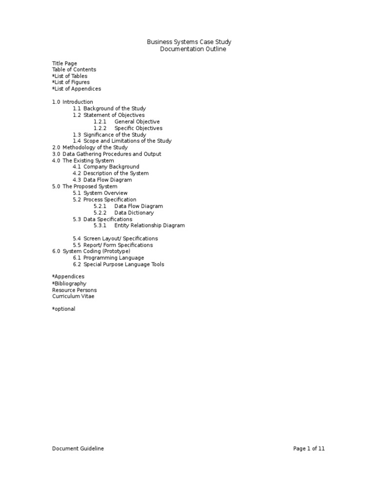 Documentation Outline | PDF | Text | Information Science