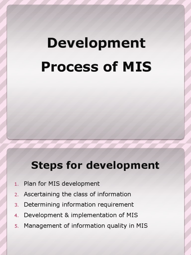 Development Process of MIS | Download Free PDF | Management Information ...