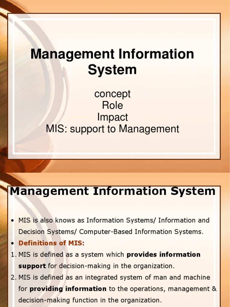 Management Information System | PDF | Management Information System | Information System