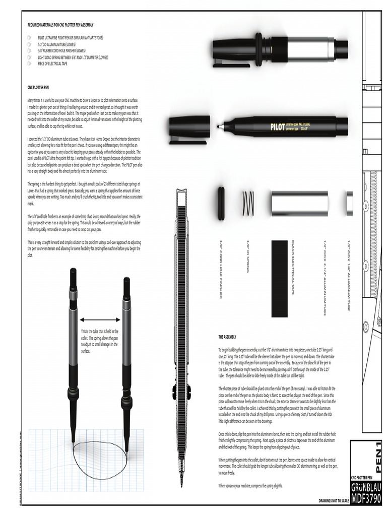 Required Materials For CNC Plotter Pen Assembly | PDF | Tools ...