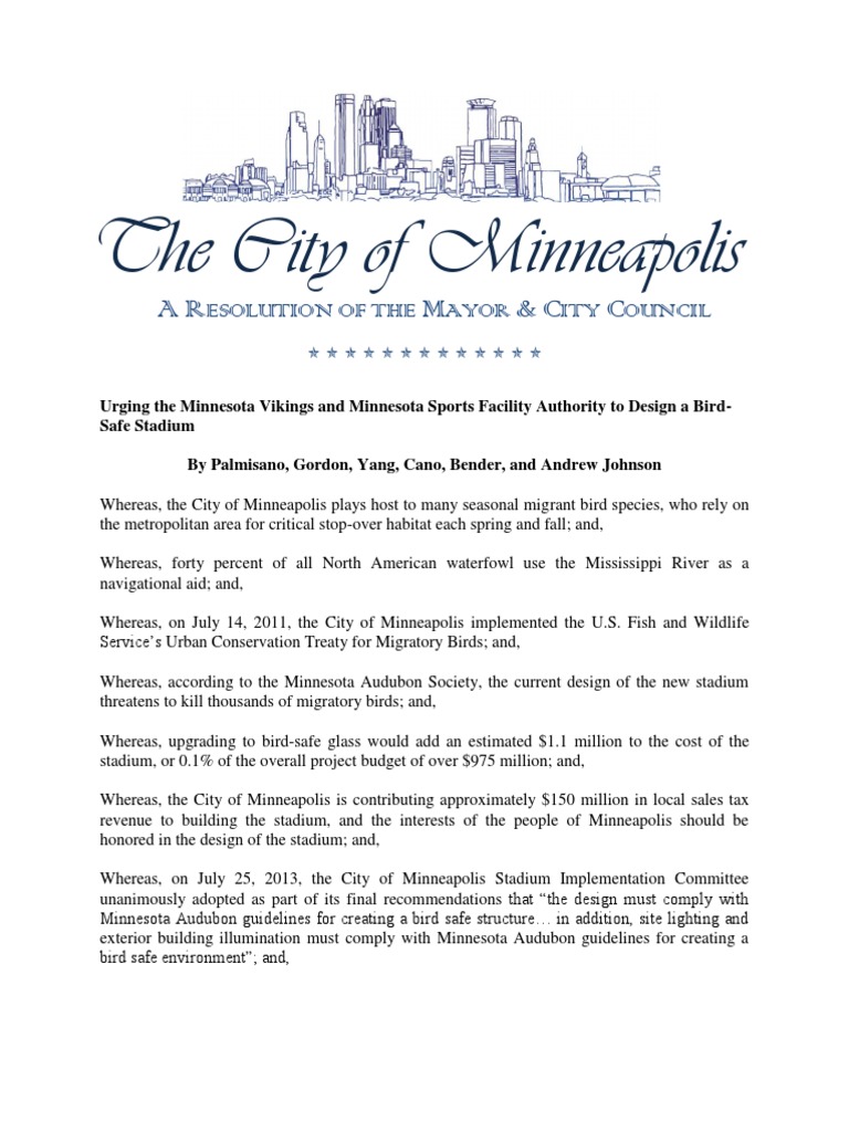 City Council Resolution | PDF | Minneapolis | Minnesota