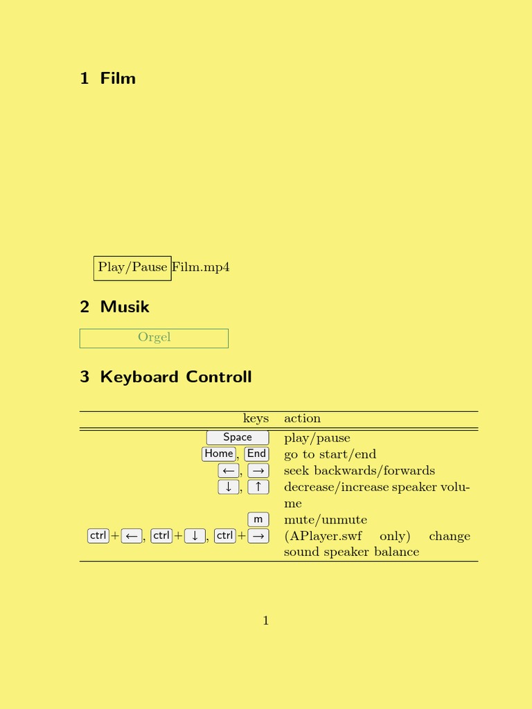 Video Player Keyboard Controls Guide | PDF | Cooking, Food & Wine