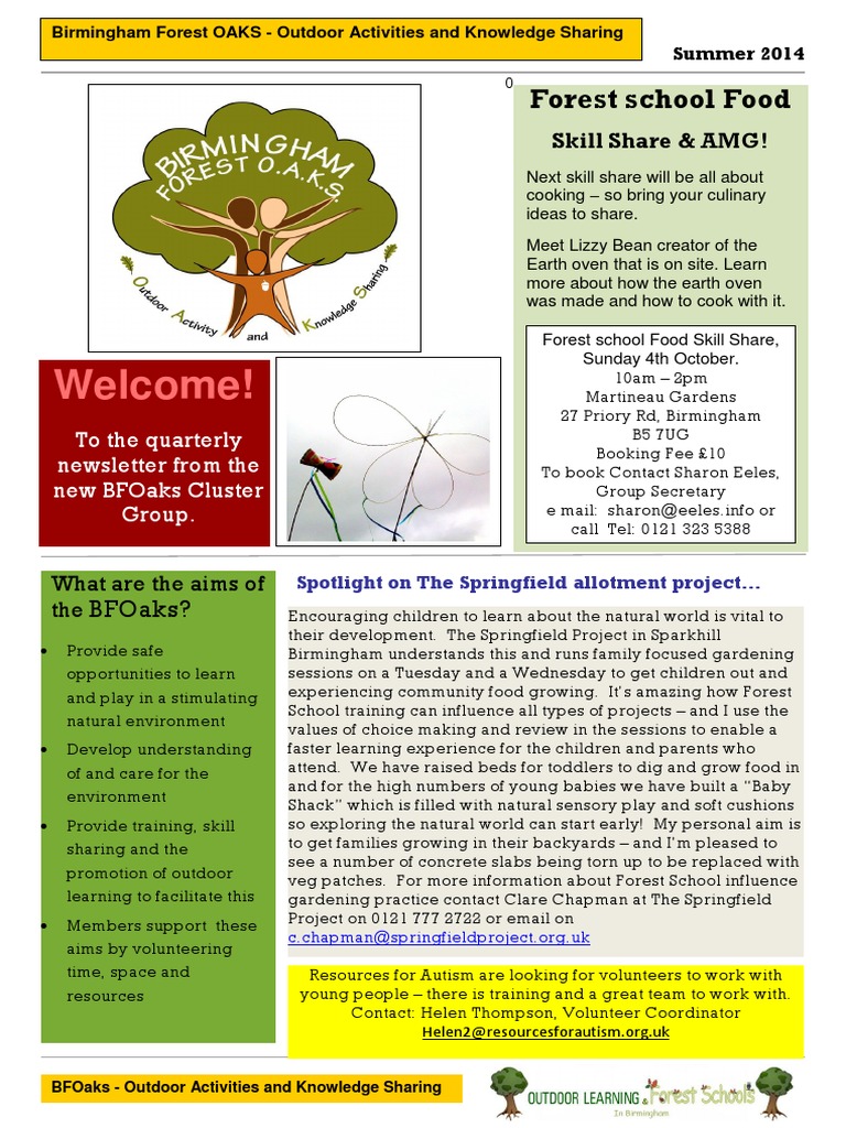Welcome!: Forest School Food | PDF | Further Education