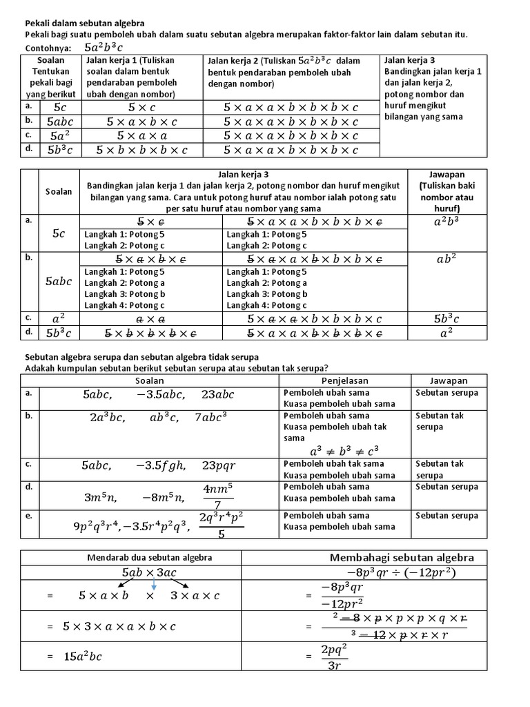 Soalan Algebra | PDF