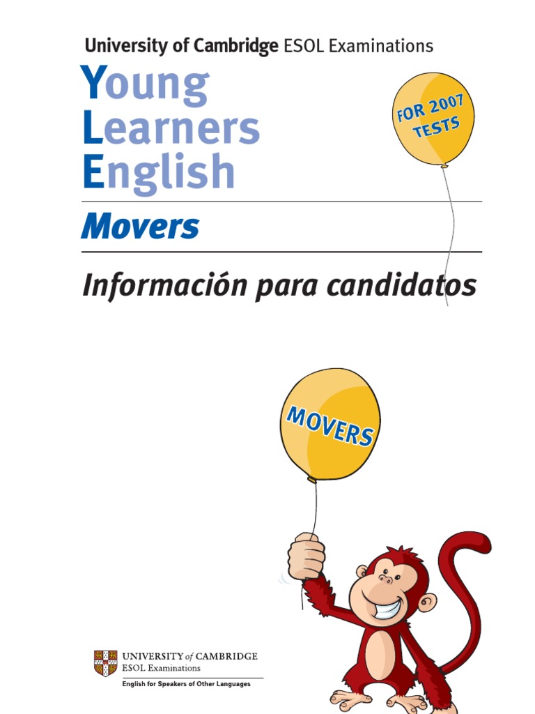 Informacion Sobre El Examen de MOVERS | PDF | Aprendizaje | Cognición