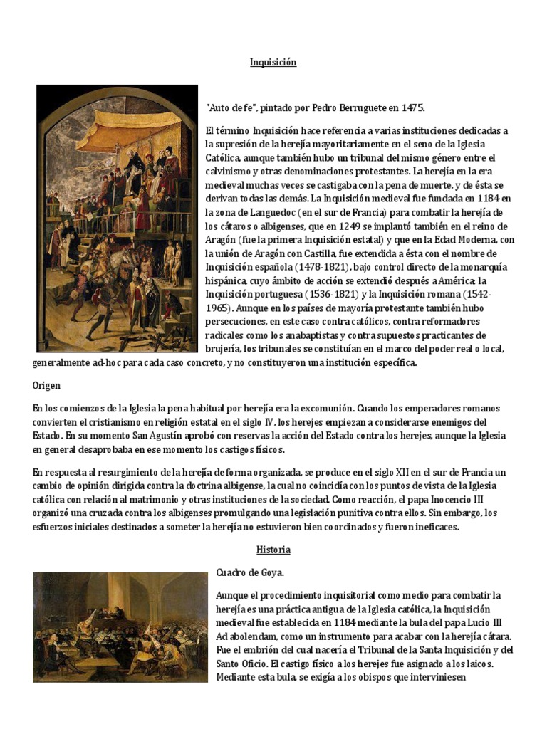 Inquisición | PDF | Inquisición | Inquisición española