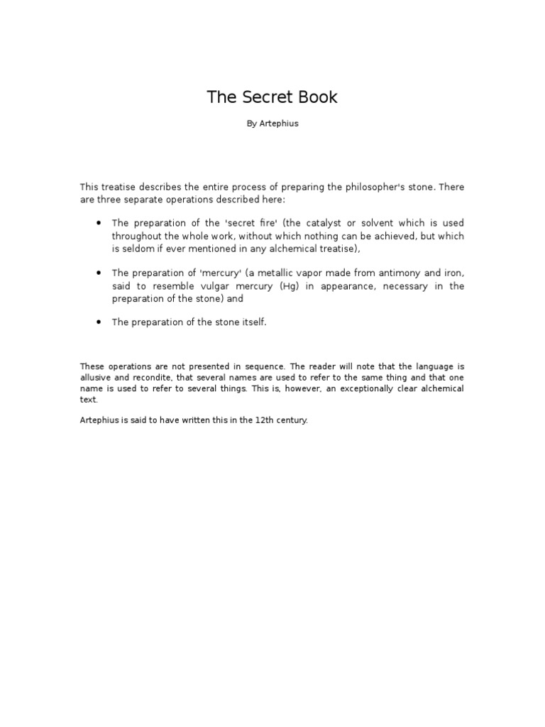 The Secret Book | PDF | Nature | Science