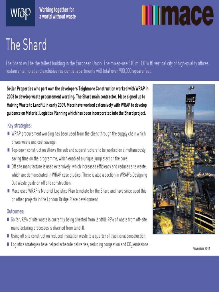 The Shard: Key Strategies | PDF | Waste | Procurement