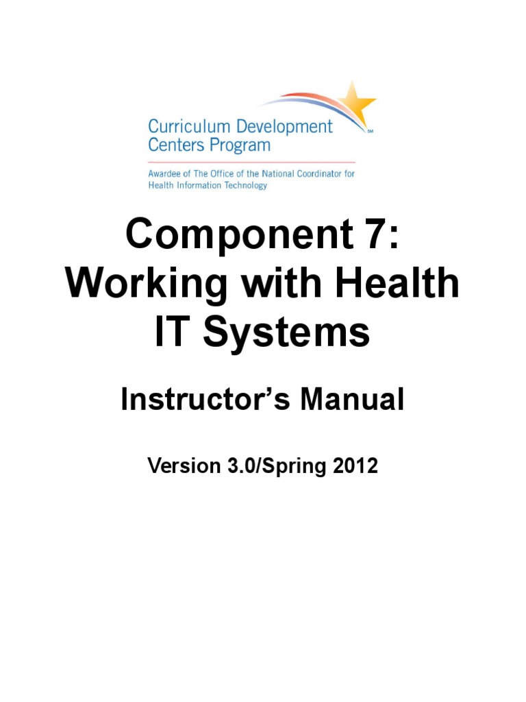 07 - Working With Health IT Systems - Instructor's Manual | PDF ...