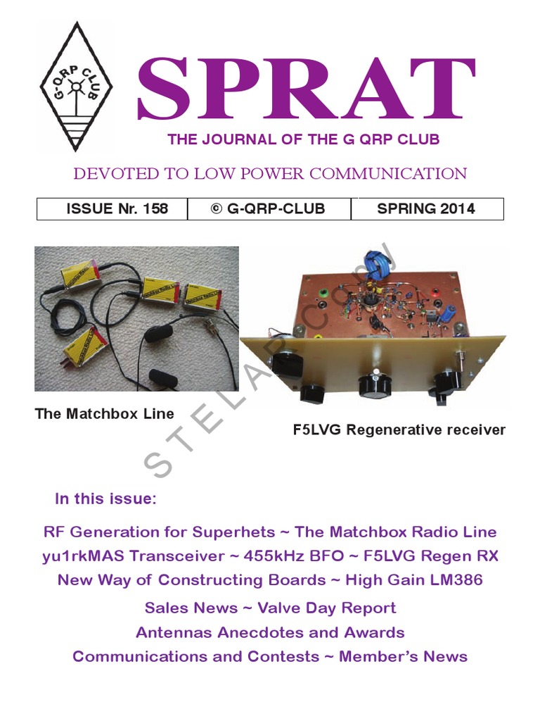Sprat 158 | PDF | Printed Circuit Board | Amplifier
