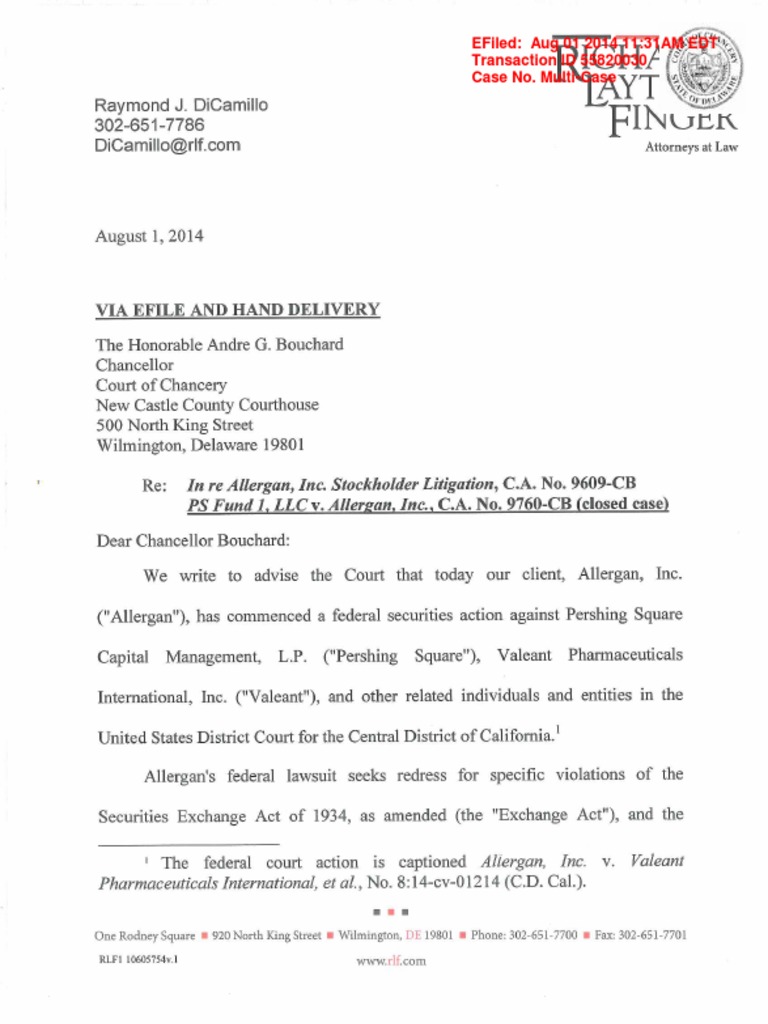 Delaware Letter | PDF