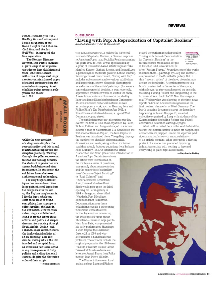 Capitalist Realism Mpnovember2013 | PDF | Style | Contemporary Art