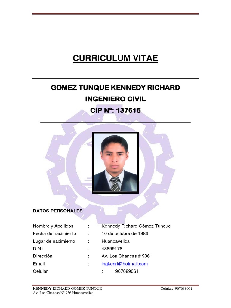 Curriculum Ken | PDF | Sistema de información geográfica | Ingeniería