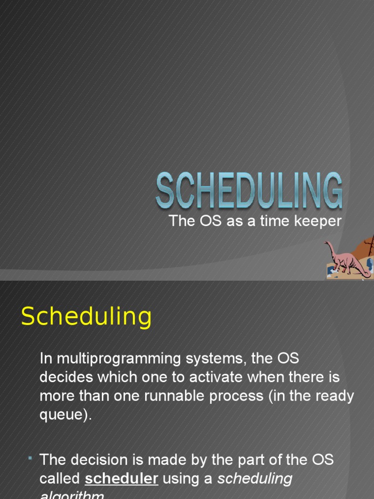 Scheduling | PDF | Scheduling (Computing) | Areas Of Computer Science