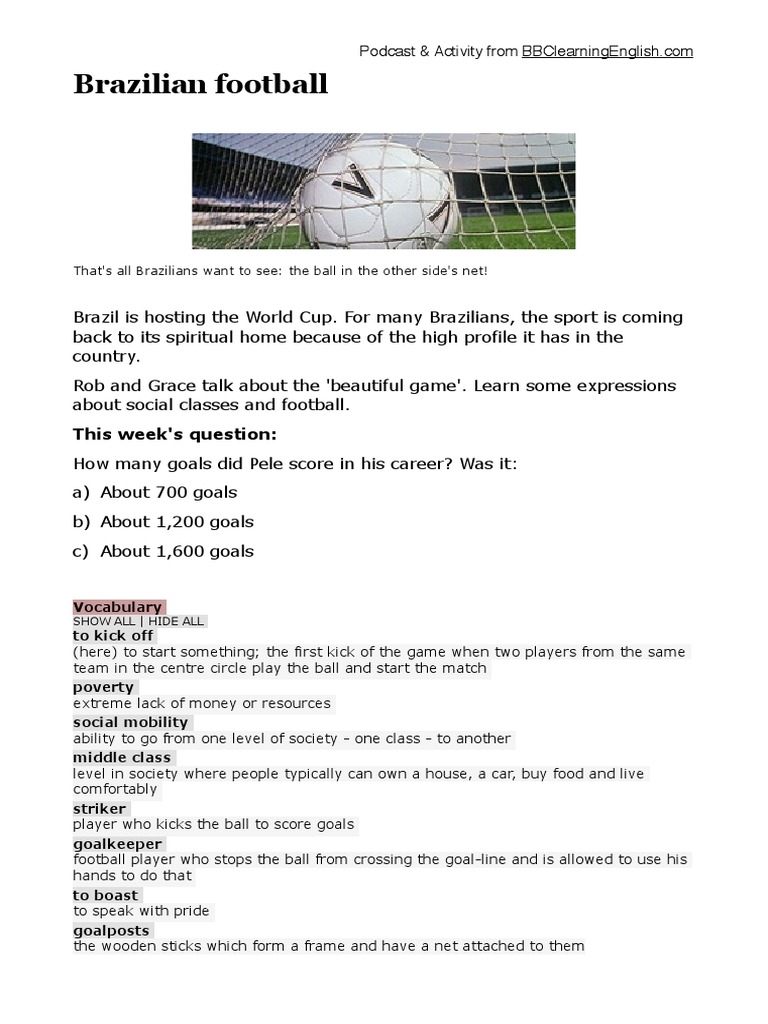 Brazilian Football: This Week's Question | PDF | Games & Activities