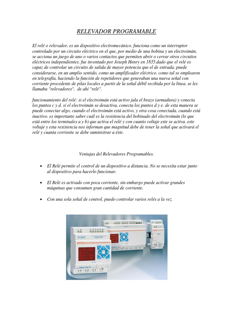 Relevador Programable | PDF