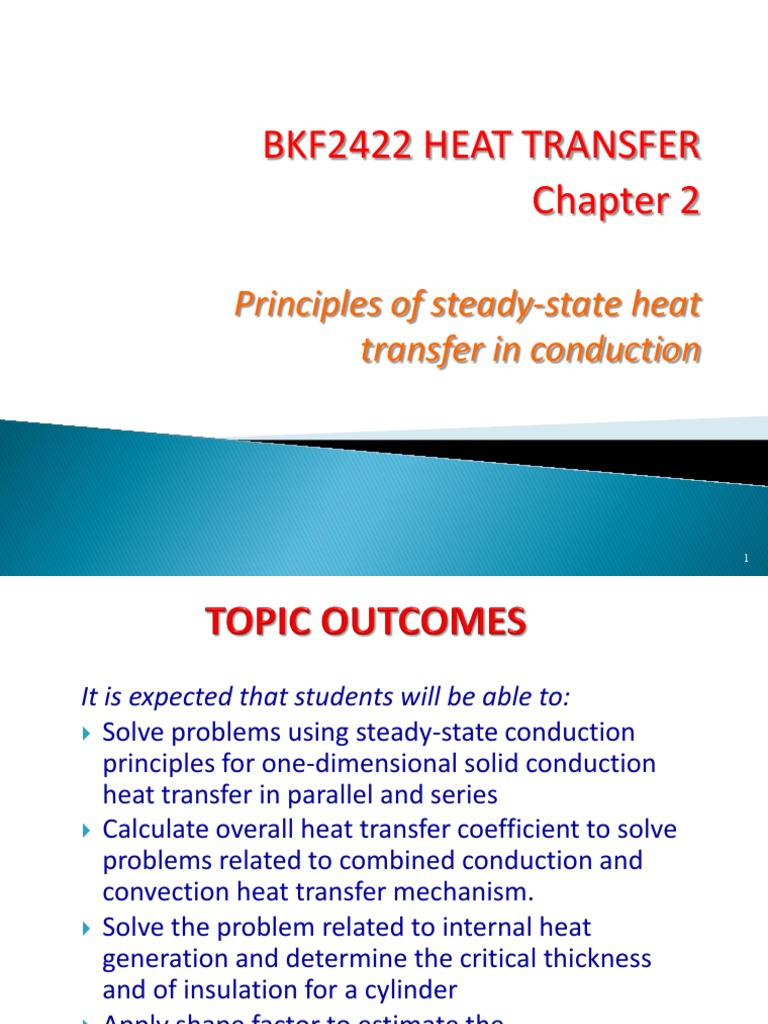 Chapter - 2 Conduction Heat Transfer | PDF | Thermal Conduction | Heat ...