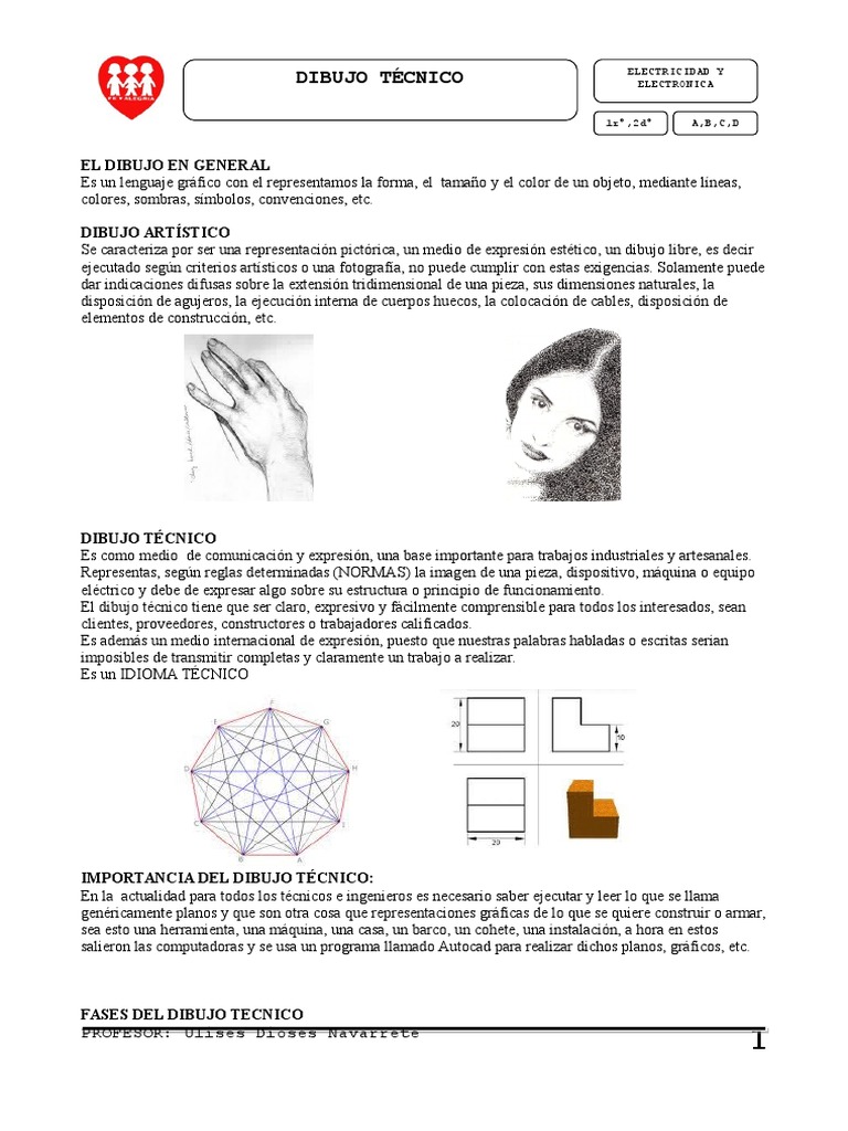 MODULO DE DIBUJO TECNICO 1r°,2d° | PDF | Dibujo | Dibujo técnico