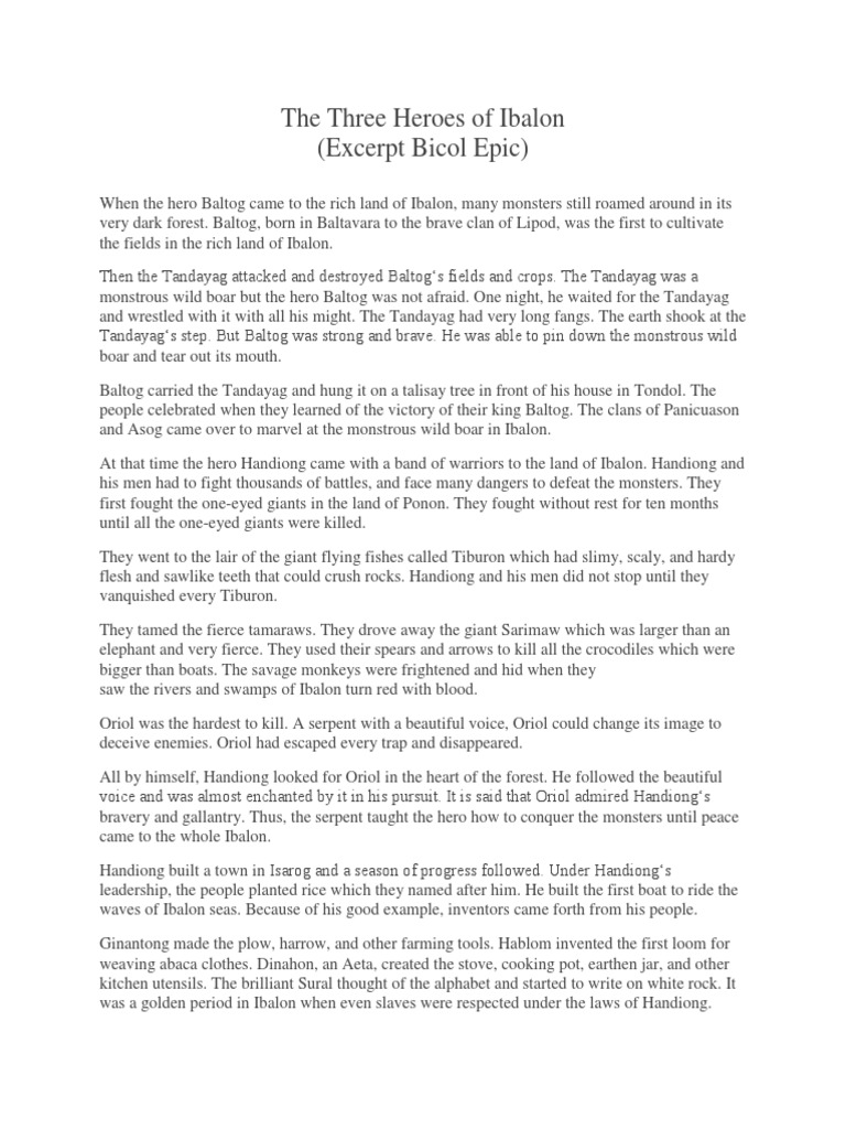 The Three Heroes of Ibalon