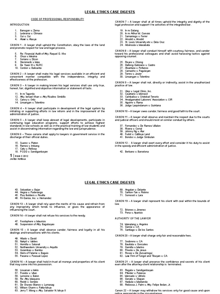 2C ETHICS Final Compilation | PDF | Legal Ethics | Virtue