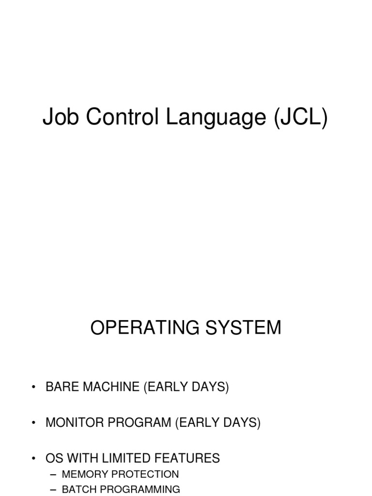 JCL | PDF | Operating System Families | Areas Of Computer Science