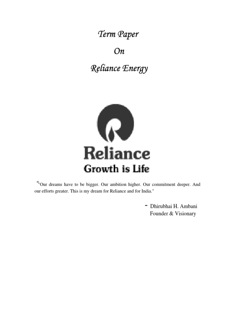 Reliance Energy | PDF | Iso 9000 | Power Station