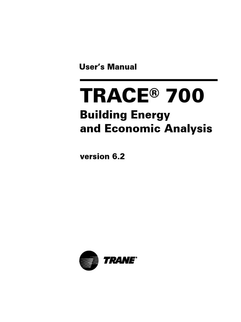 TRACE 700 - Users Manual | PDF | Air Conditioning | Heat Pump