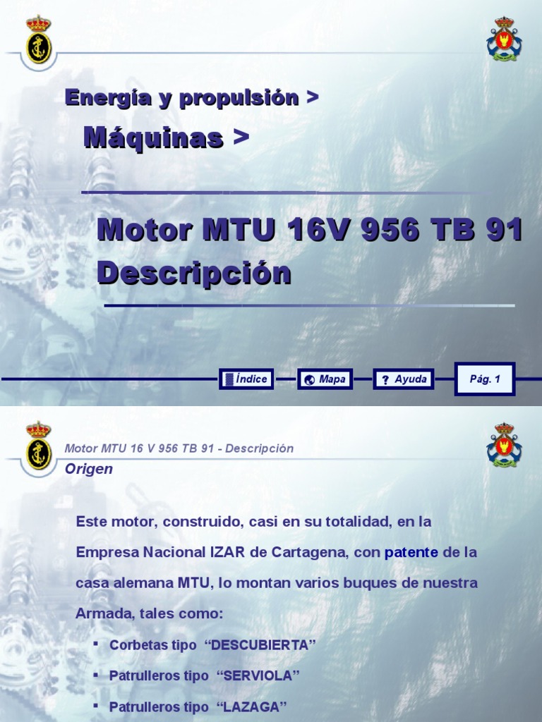 Motor MTU 16V 956 TB 91: Especificaciones | PDF | Point and Click ...