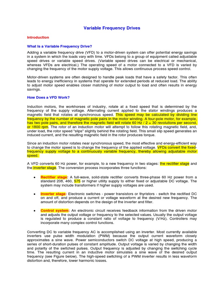 Understanding Variable Frequency Drives | PDF | Power Inverter | Rectifier