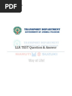 Free LLR Exam Training Material and Mock Test | PDF | Traffic | Traffic ...