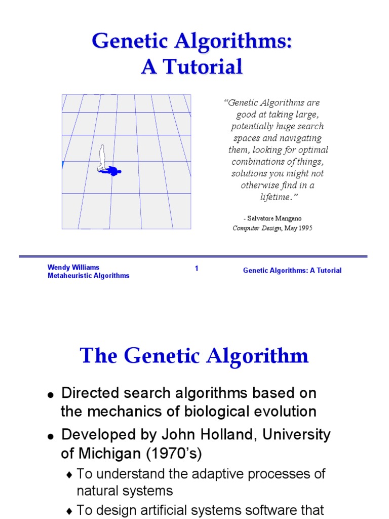 Genetic Algorithms Are Good at Taking Large, Potentially Huge Search ...