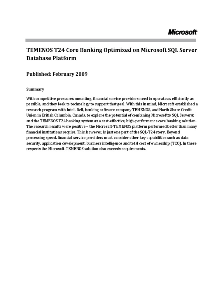 SQL Temenos t24 | PDF SQL Temenos t24 | PDF