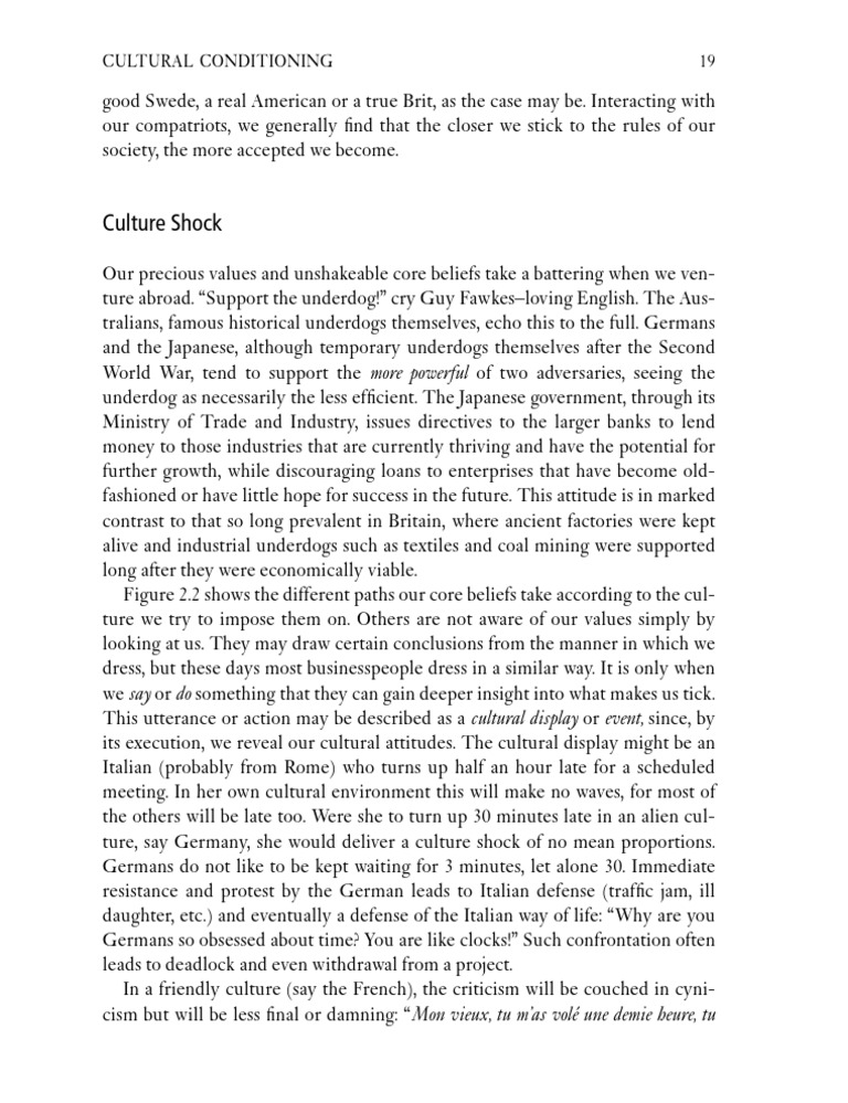 Culture Shock: Cultural Conditioning 19 | Download Free PDF | Economies