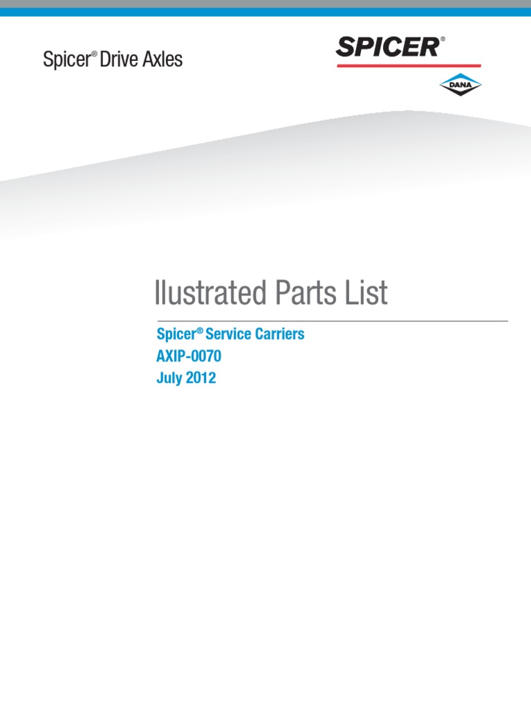 Spicer Ilustrated Part List | Download Free PDF | Gear | Automotive ...