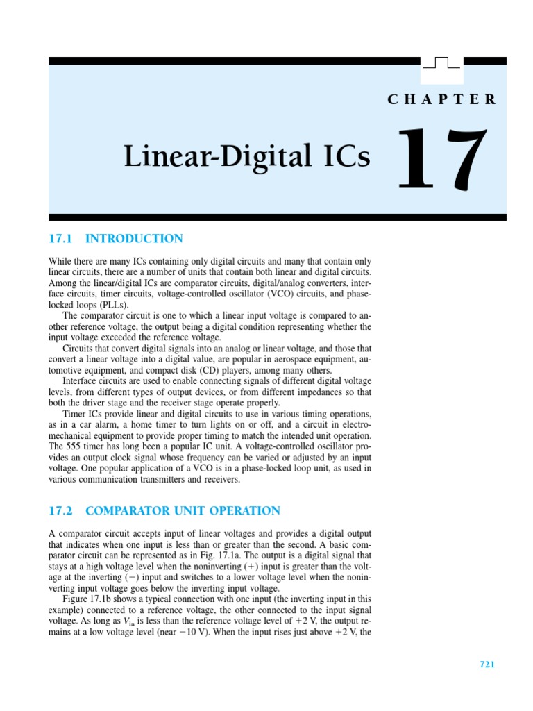 CHAP 17 - Linear-Digital ICs | PDF | Electronic Circuits | Analog To ...
