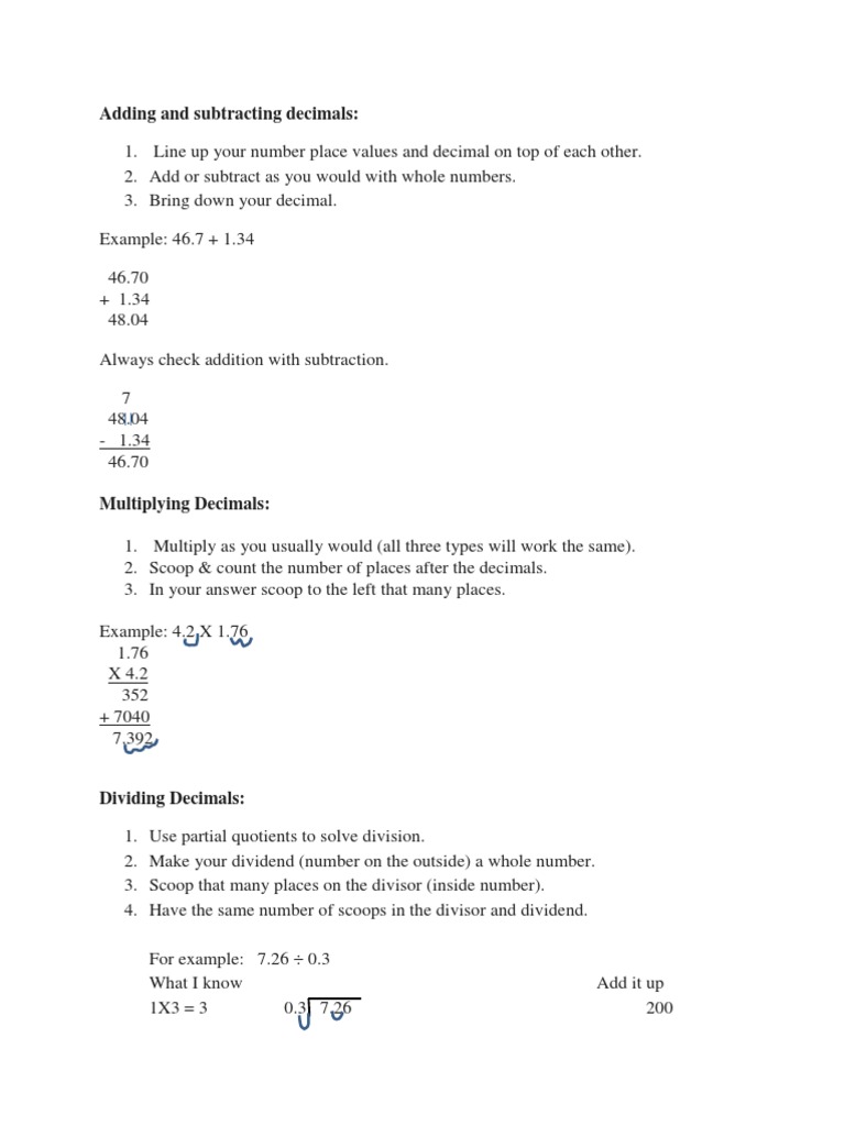 Decimal Notes | PDF