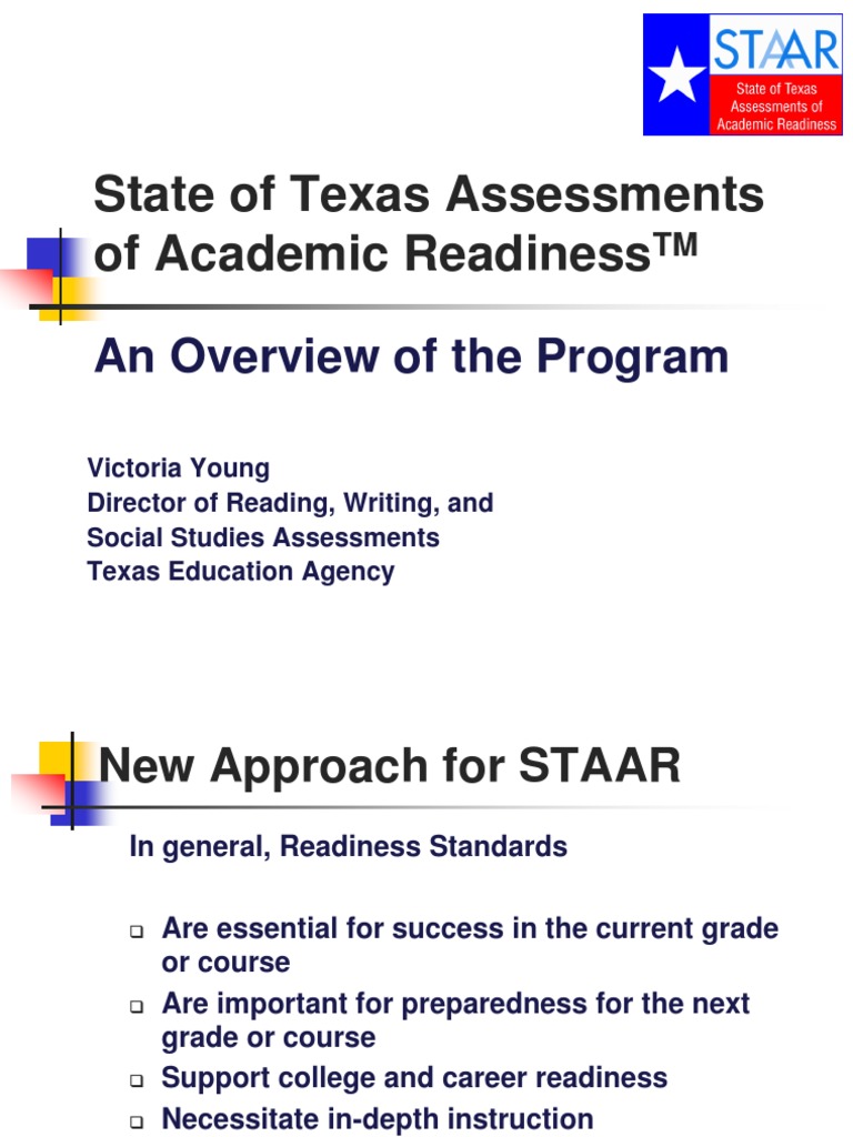 Overview of Texas STAAR Assessments | PDF | Teaching | Pedagogy