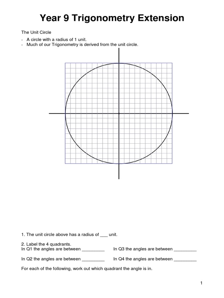 Trigonometry Notes Extension | PDF | Trigonometric Functions | Trigonometry