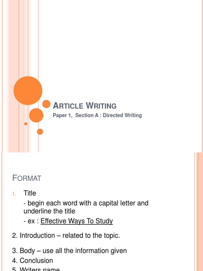 Article Writing Exercise - SPM | PDF | Friendship